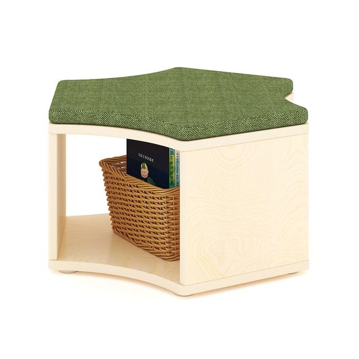 Jooyes Puzzle Series Kids Polygon Book Storage Bench with Cushion ...