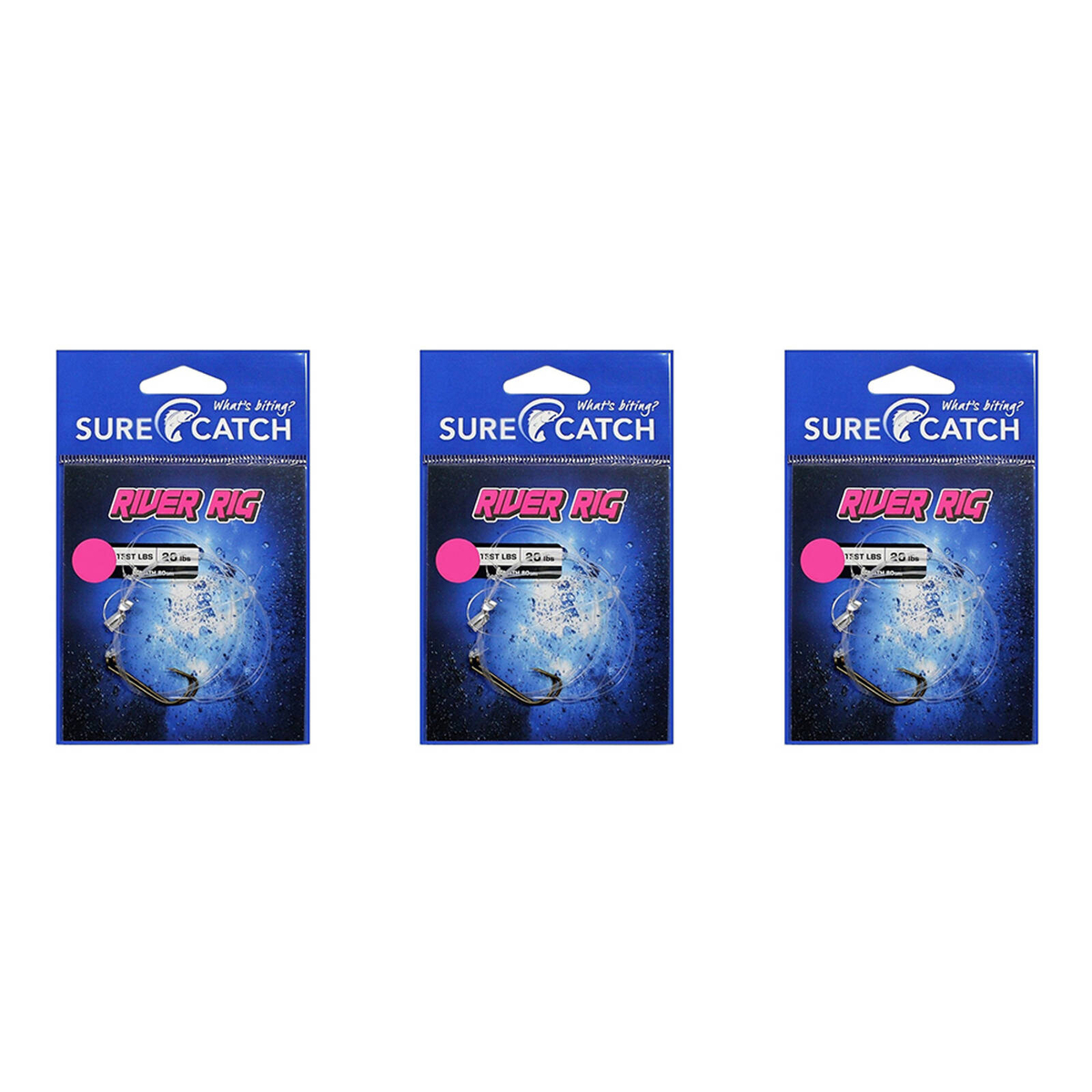 3x Surecatch Pre-Tied River Rig Bronze Hook Ready To Use Fishing Rig ...