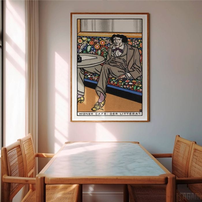 Galrie Wiener Cafe Der Literat Art Nouveau Poster by Carl Otto Czeschka ...