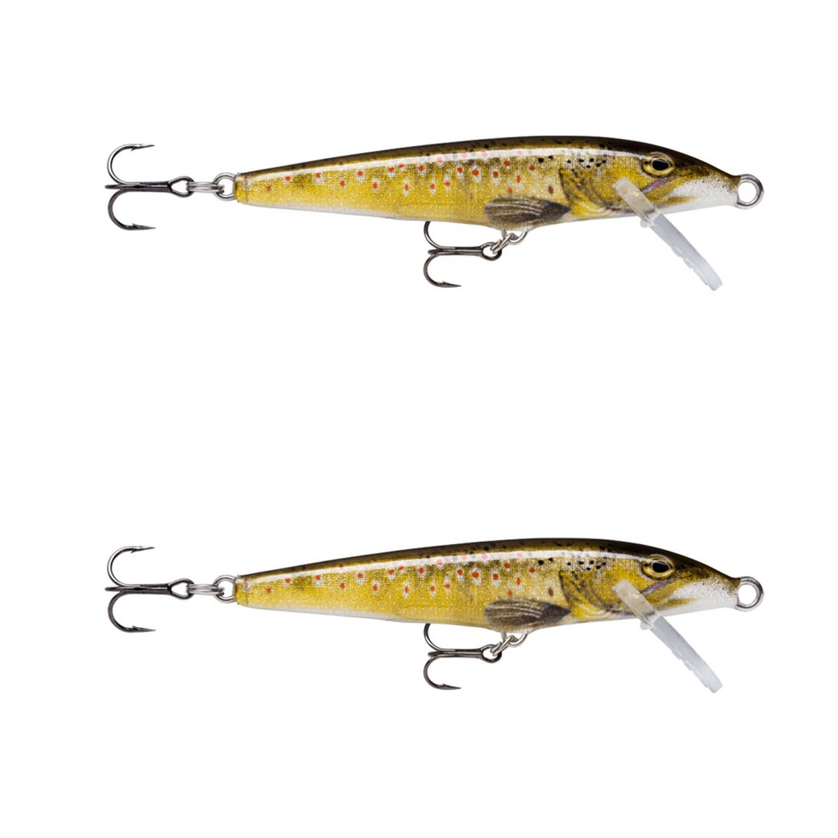2x Rapala 5cm Original Floating Minnow Hard Body Fishing Lure -Live Brown Trout - Bunnings Australia