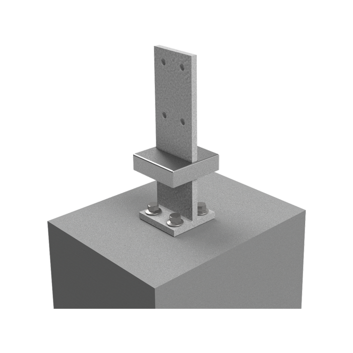 VUEPRO 90 x 90 x 30mm Stainless Steel 316 T-Blade Post Support Cap ...