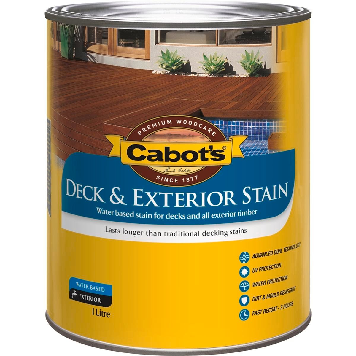 Cabot's 1L Water Based Beach House Grey Deck And Exterior Timber Stain ...