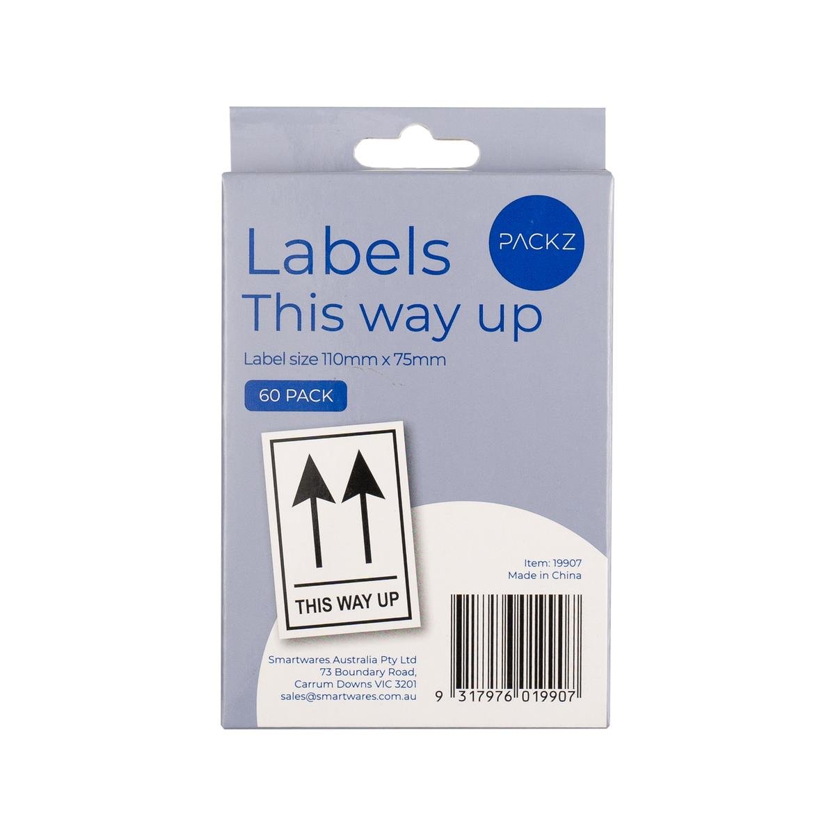 Packz 110 x 75mm This Way Up Label - 60 Pack - Bunnings Australia