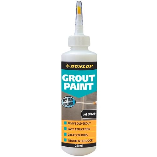 Dunlop 250ml Grout Paint - Jet Black - Bunnings Australia