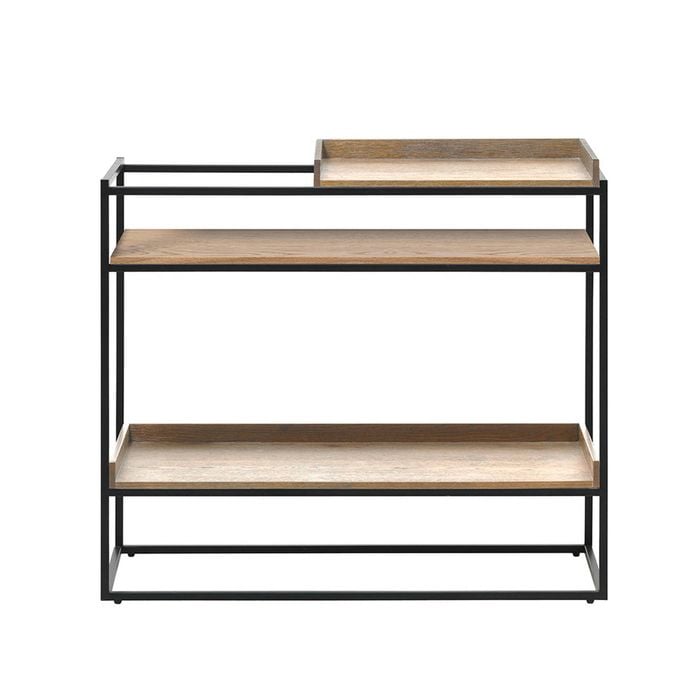 Modern Furniture RIVOLI Display Unit Console 90cm - Natural Oak / Black ...