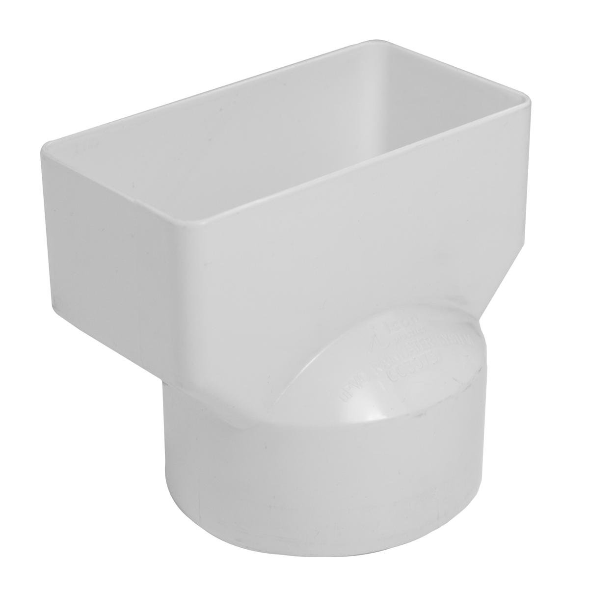 Icon Plastics 100 x 50 - 80mm White Downpipe Adaptor - Bunnings Australia