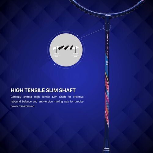 Li-Ning Challenger 24 Boost Carbon Graphite Strung Badminton Racket, 30 ...