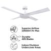Brilliant 52" White LED CCT Inaya DC Ceiling Fan - Bunnings Australia