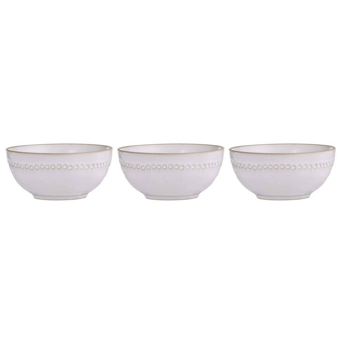 3PK Ladelle Cameo Stoneware 12cm Nibble Bowl Round - Ivory - Bunnings ...