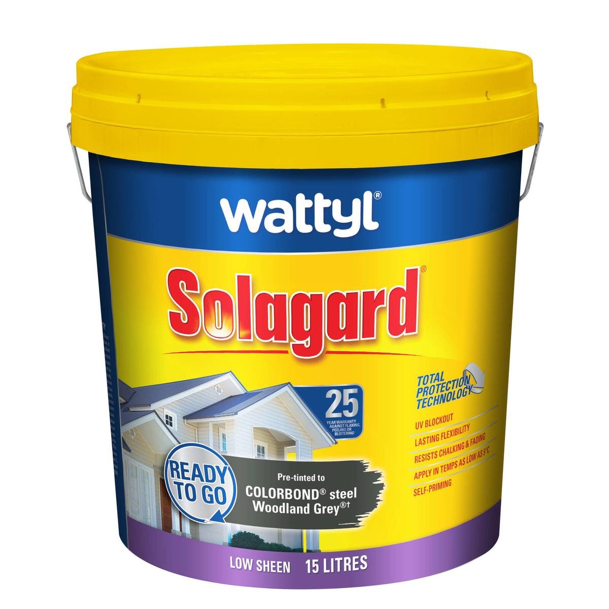Wattyl Solagard 15L Pre-tinted Woodland Grey Low Sheen Exterior Paint ...