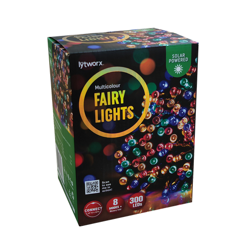 Lytworx Multicolour 300 LED Solar Connectable Fairy Lights - Bunnings ...
