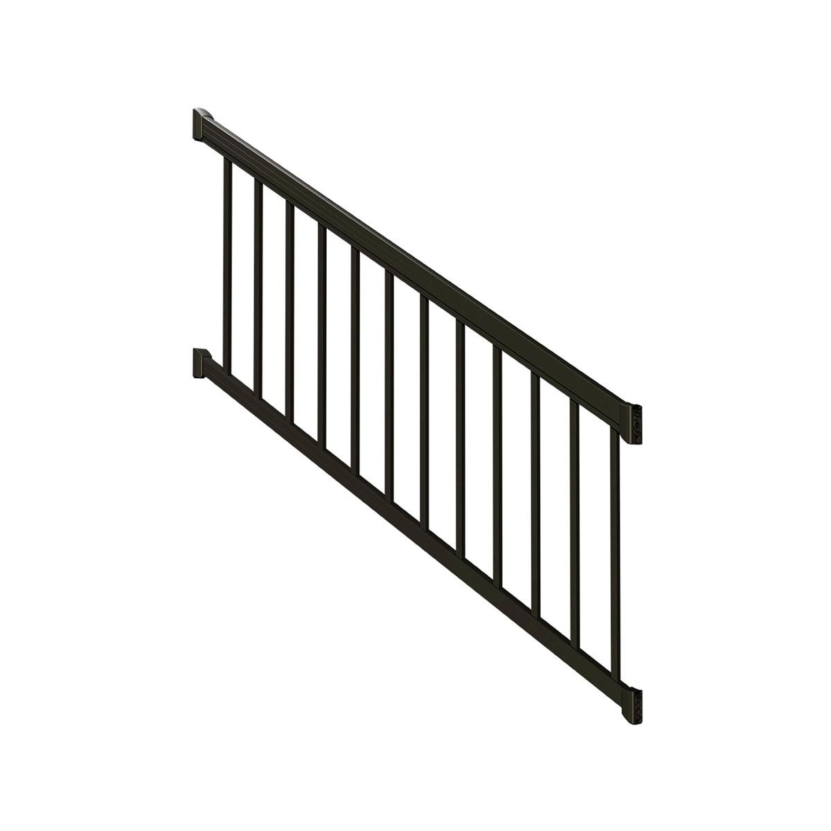 PEAK 1800mm Black Aluminium Deck Balustrade Standard Stair Baluster Kit ...