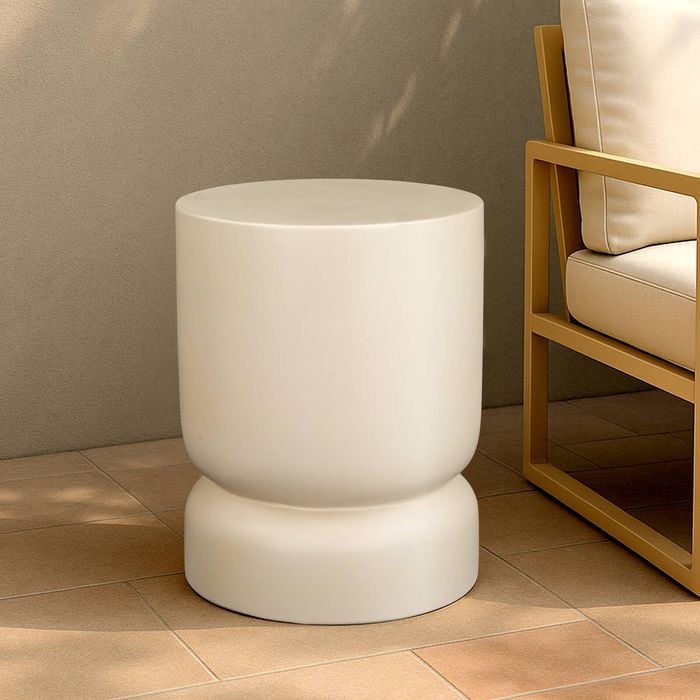 Marquee 350 x 350 x 450mm Latte Stool Side Curve - Bunnings Australia