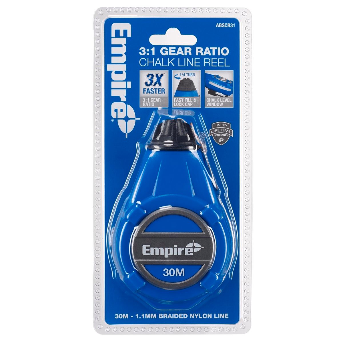Empire 3:1 Gear Ratio ABS Chalk Reel - Bunnings Australia