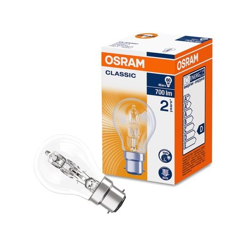 Osram 46W 630lm B22 240V Warm White Halogen Classic Lamp Light Globe - Bunnings Australia