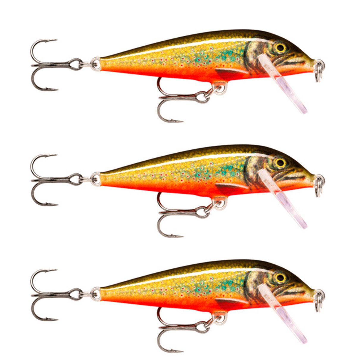 3x Rapala 7cm Countdown Sinking Hardbody Balsa Fishing Lures - Live Char - Bunnings Australia