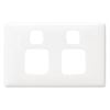 HPM LINEA Double Powerpoint Coverplate - White - Bunnings Australia
