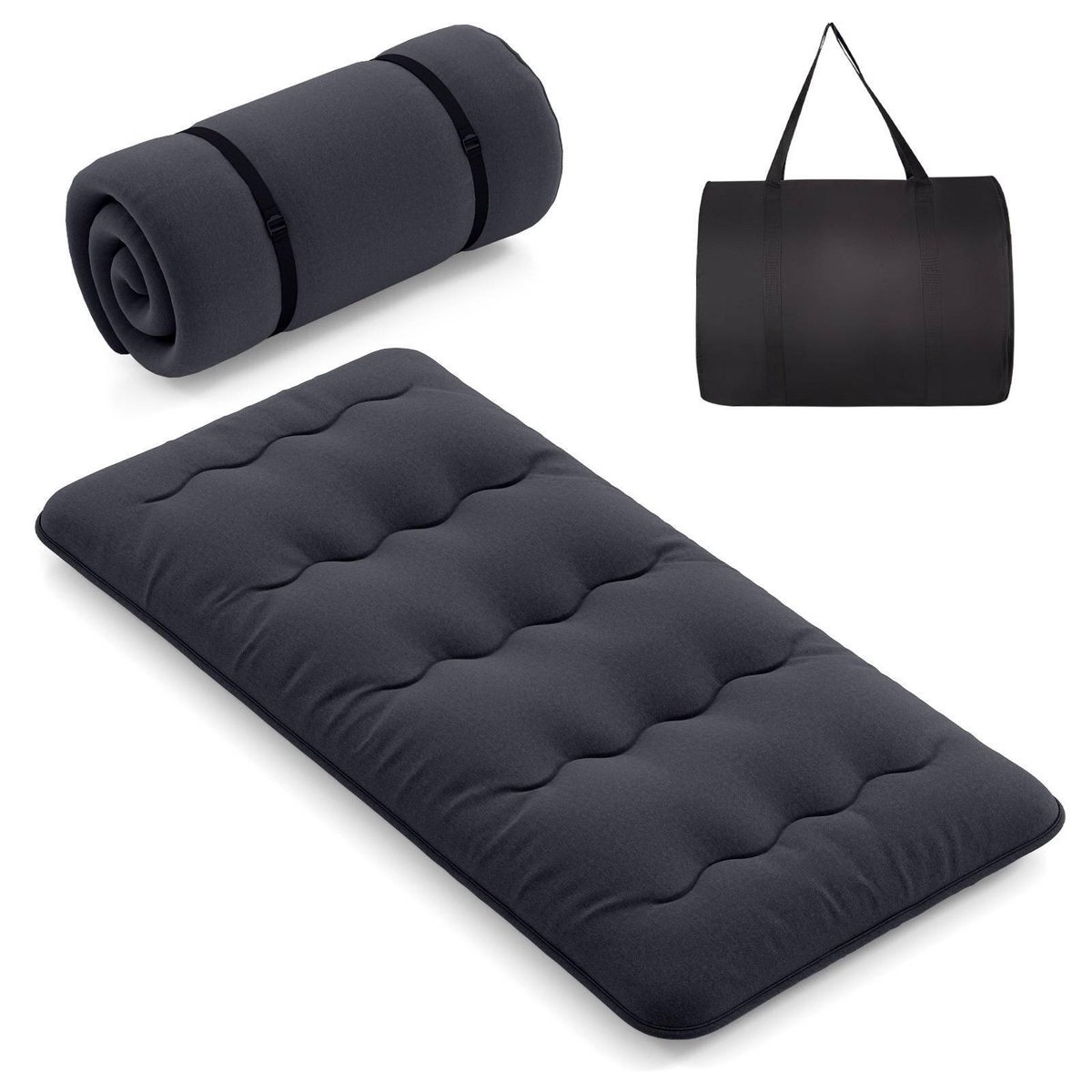Costway Foldable Floor Mattress Roll Up Mat w/Carry Bag 188 x 92cm ...