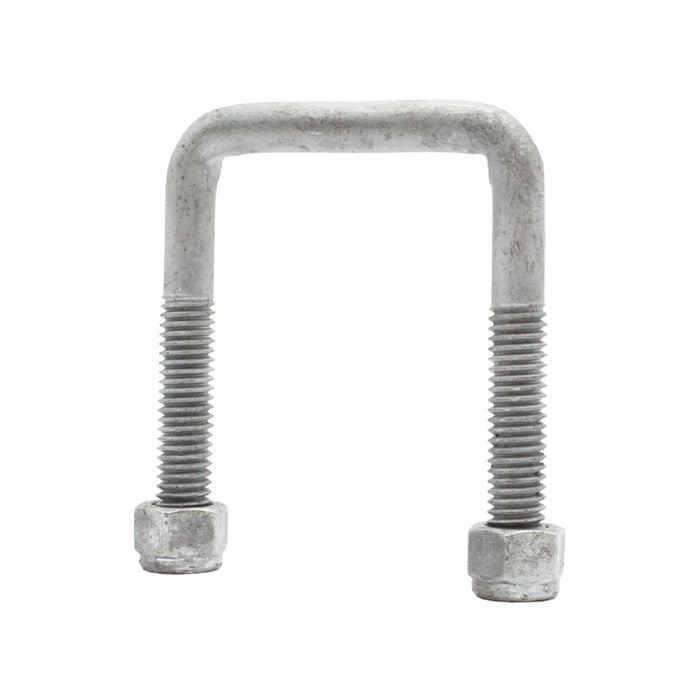 Sunrise U-Bolts with Nyloc Nut 1/2" Galvanised - 65mm Square, 90mm ...