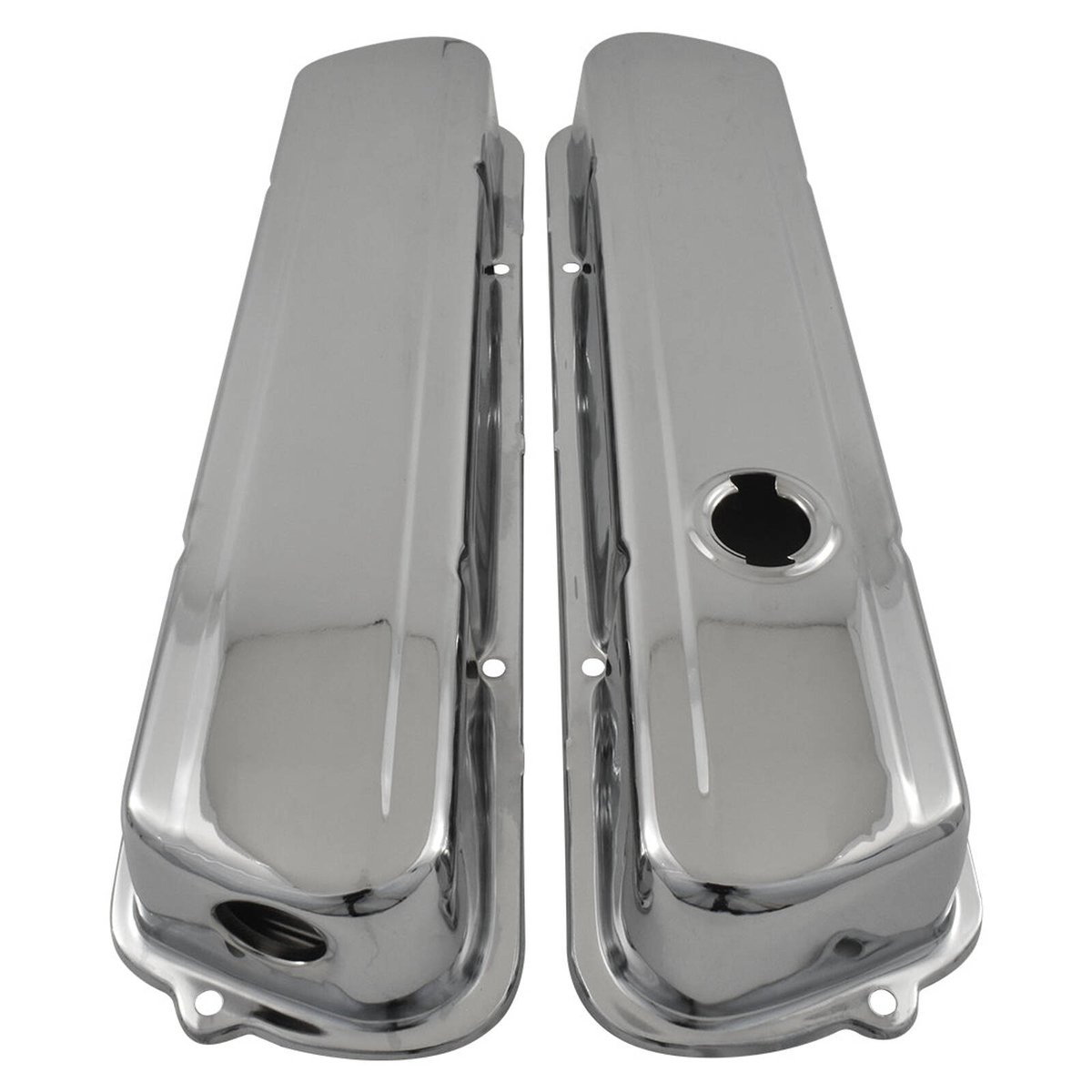 Chrome Steel Low OEM Style Valve Rocker Covers Pair suits Holden 253 ...
