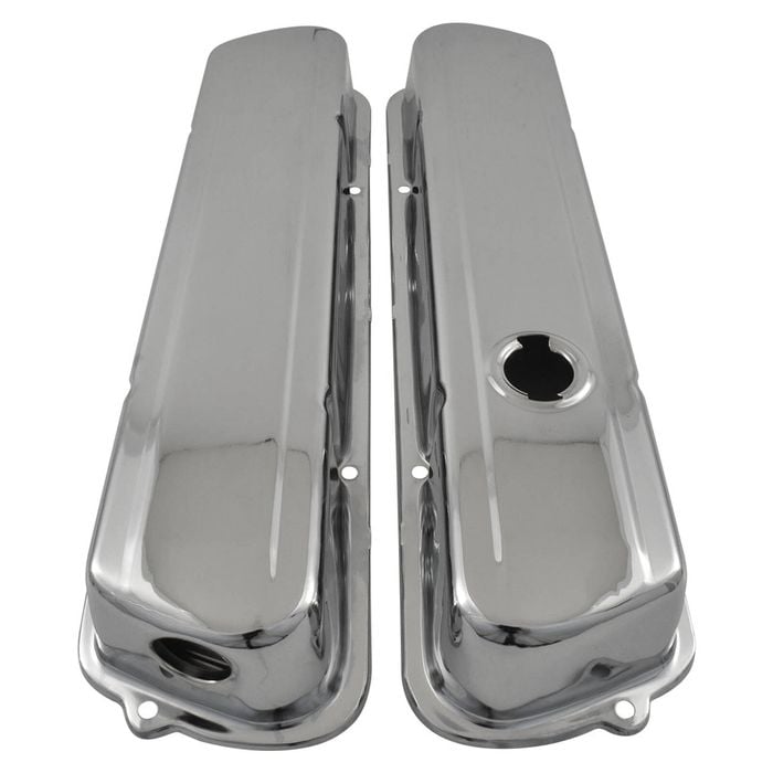 Chrome Steel Low OEM Style Valve Rocker Covers Pair suits Holden 253 ...