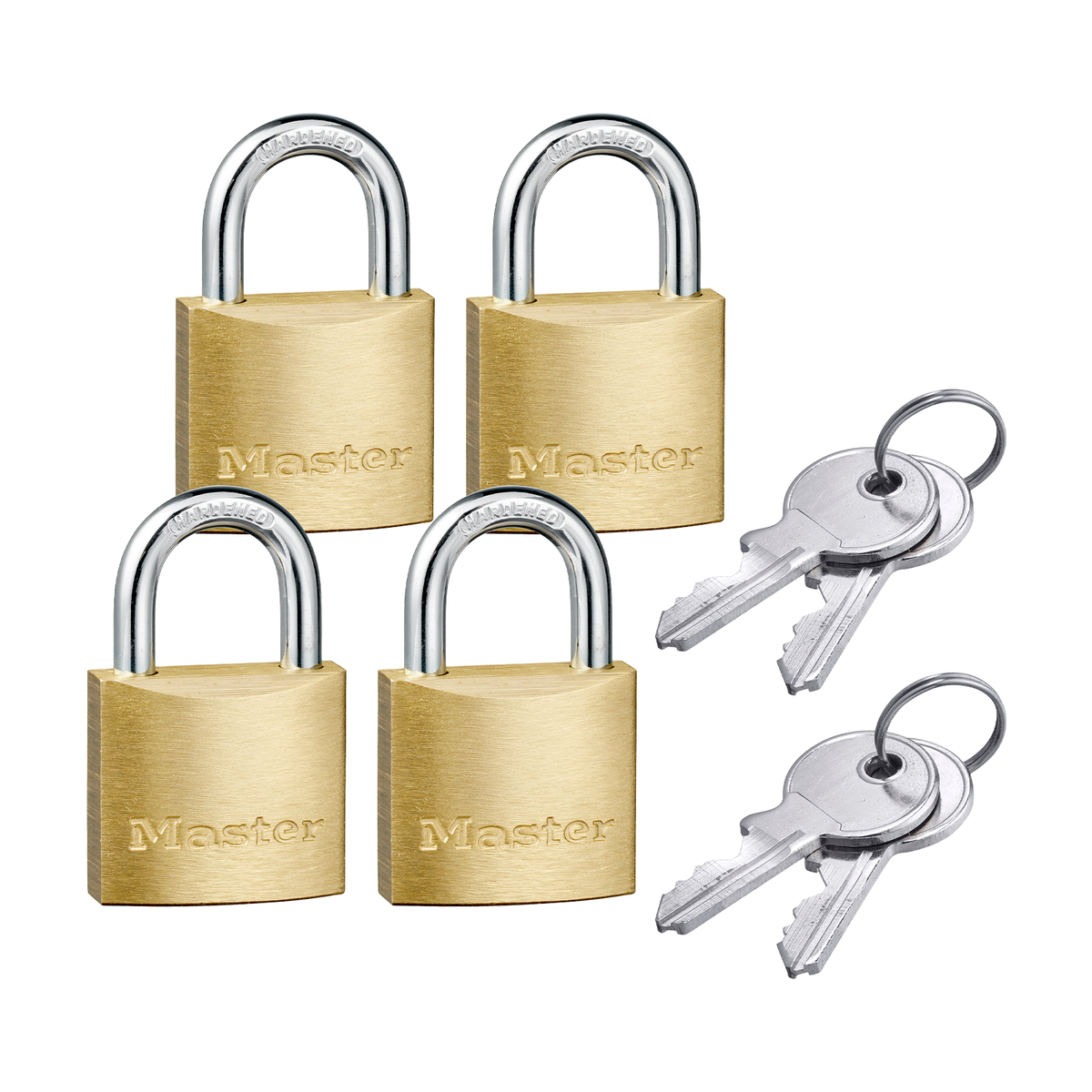 Master Lock 30mm Brass Keyed Padlock - 4 Pack - Bunnings New Zealand