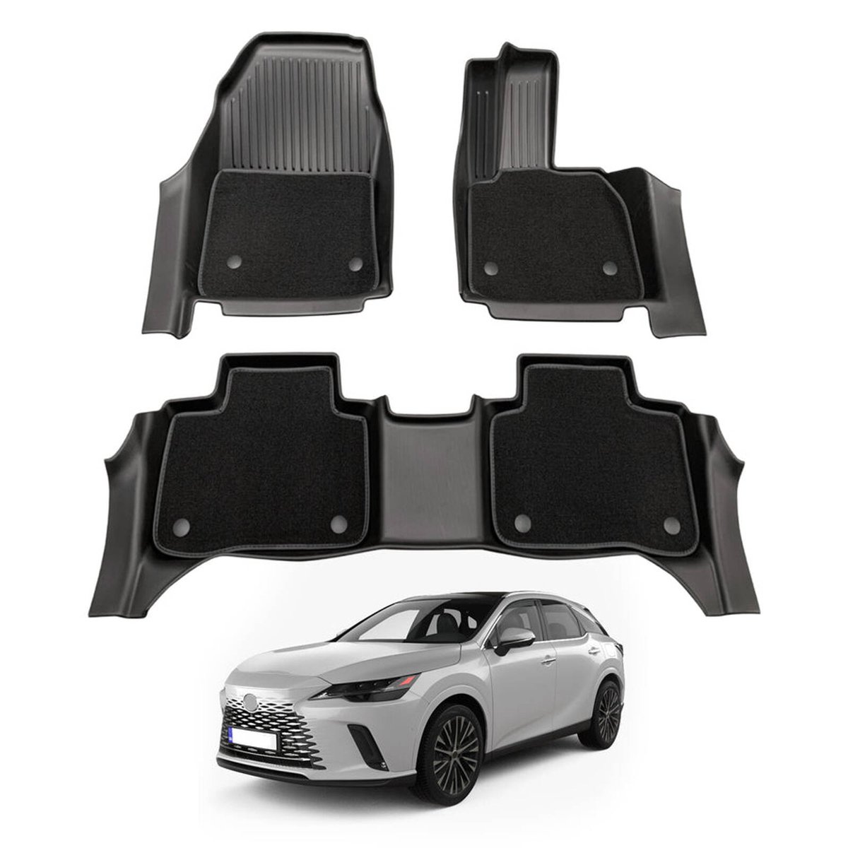 AUSGO Double-Layer Car Floor Mats for Lexus RX Series RX350 / RX350h ...