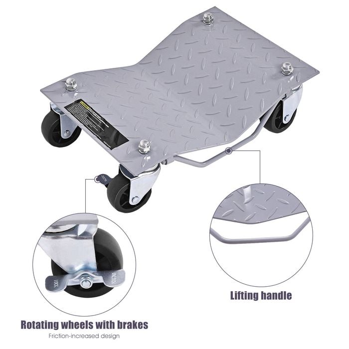 Costway 4x Car Wheels Dolly Heavy Duty Vehicle Dollies Auto Repair ...