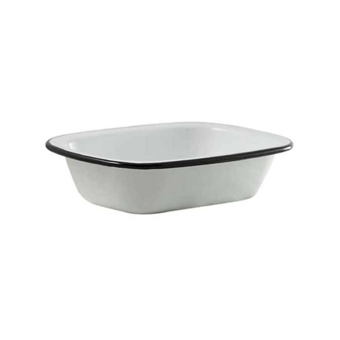 Urban Style Enamelware 20cm Pie Dish w/ Black Rim - White - Bunnings ...