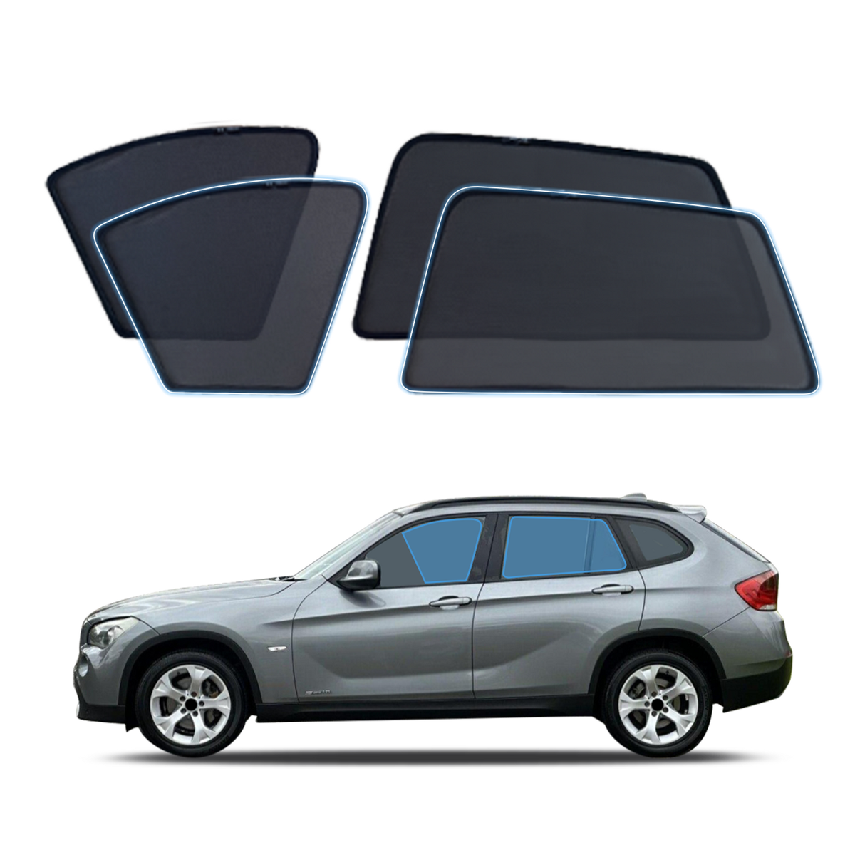 AUSGO Magnetic Window Sun Shade for BMW X1 E84 2010-2015 4-piece Set ...