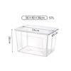 57 Litre Collapsible Modular Clear Foldable Storage Box with Lid ...