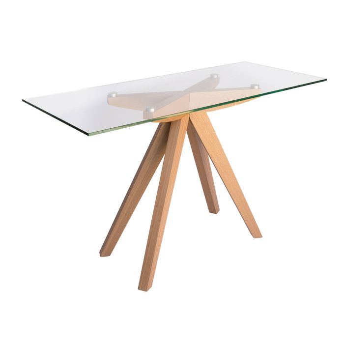 SK Designer Living | Amber Collection | Rectangular Glass Console Table ...