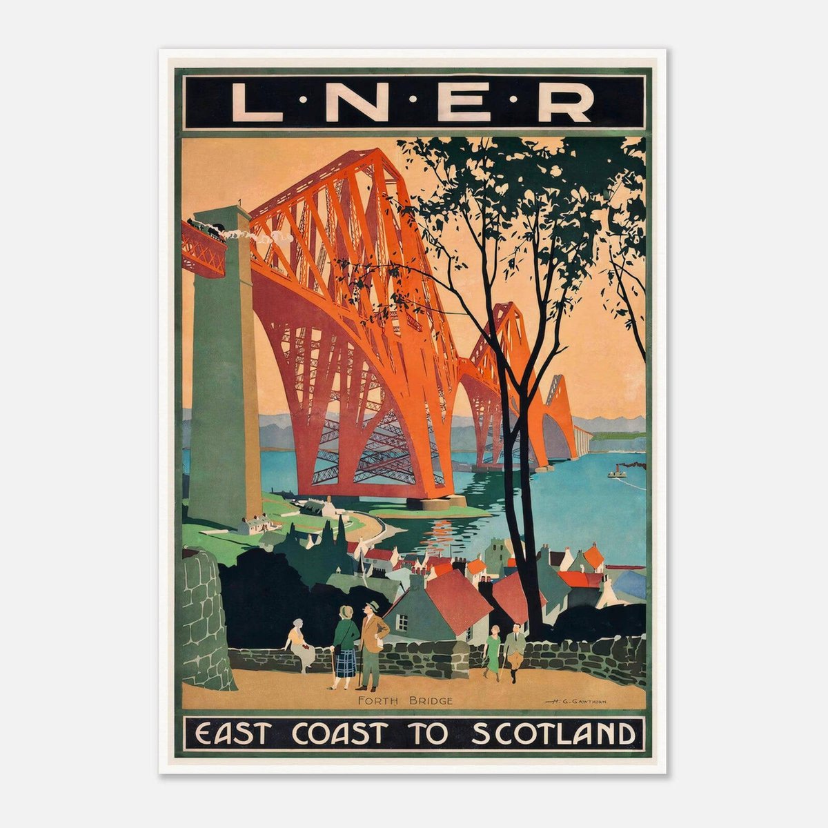 Galrie Captivating Forth Bridge Vintage Travel Poster of Scotland's ...