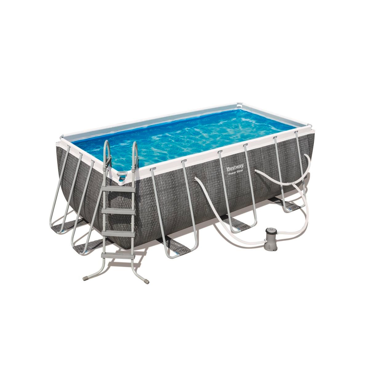 Bestway 4.12 x 2.01 x 1.22m Rectangular Pool Set Rectangle Pool ...