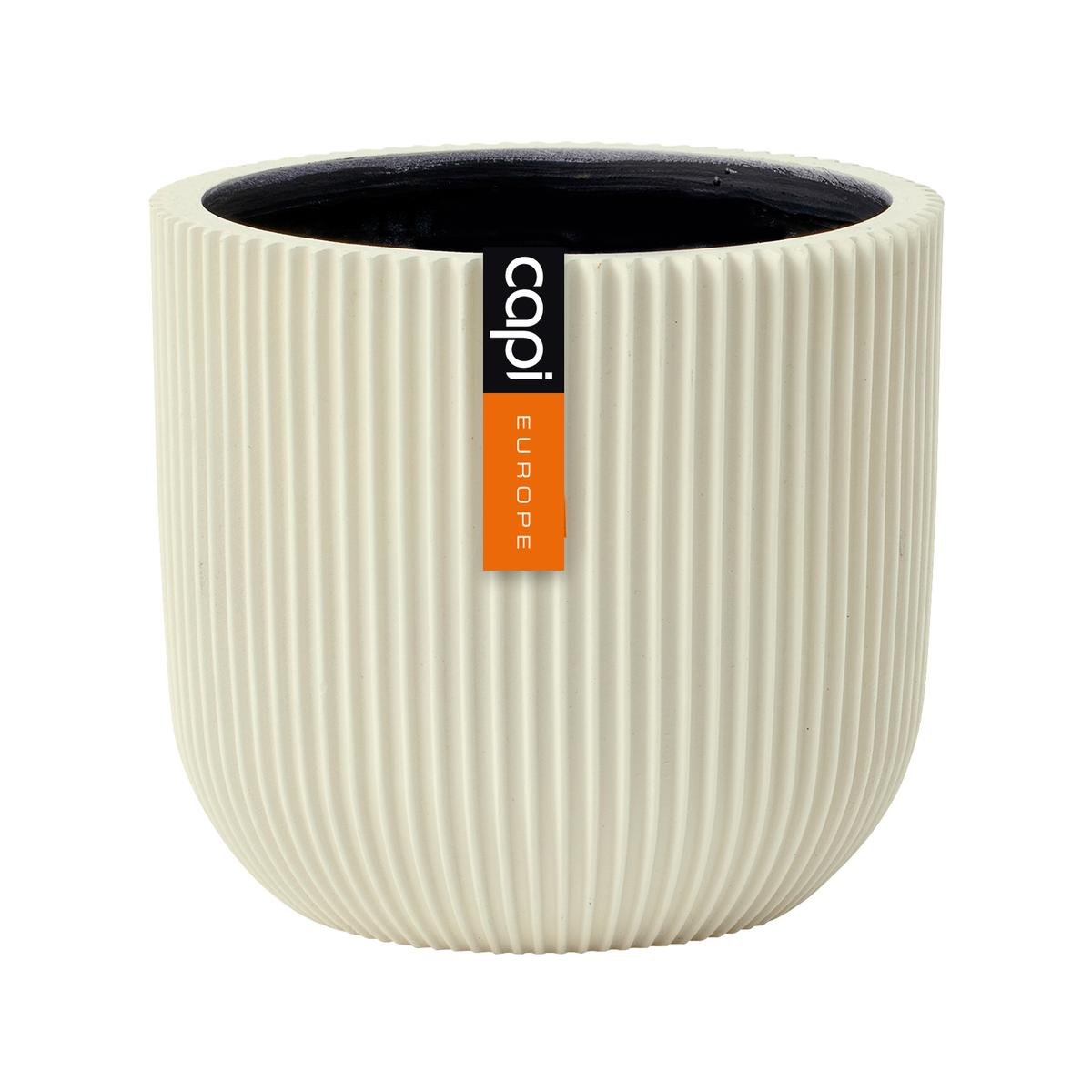 Capi 14 x 13cm Beige Groove Indoor Plant Pot - 142mm - Bunnings Australia