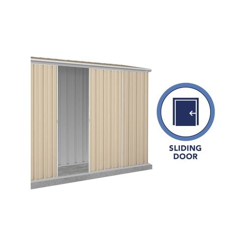 Absco Sheds 3.0 x 0.78 x 1.95m Classic Cream Ezislider Double Sliding ...