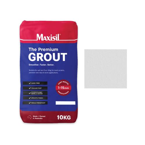 Maxisil 10kg Snow White Coloured Grout - Bunnings Australia