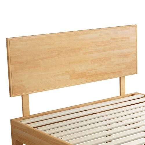 Levede Queen Wooden Bed Frame Timber Rubberwood Headboard Mattress Base ...