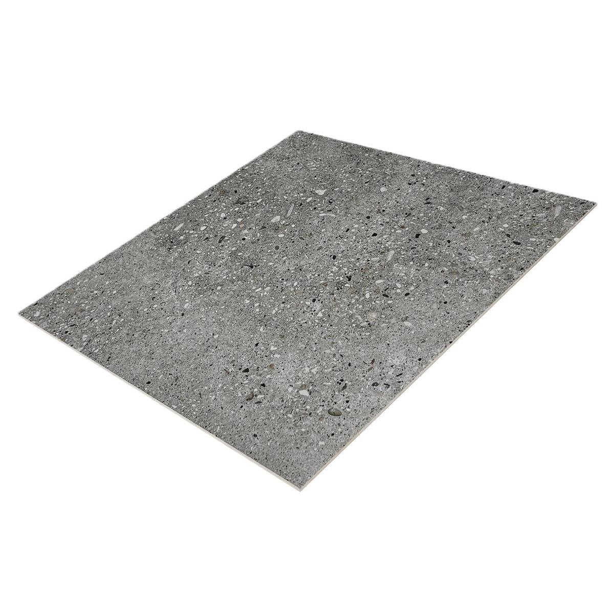 Duratile 60 x 60cm 1.08m² Aggregate Grey Porcelain Indoor Floor Tile ...