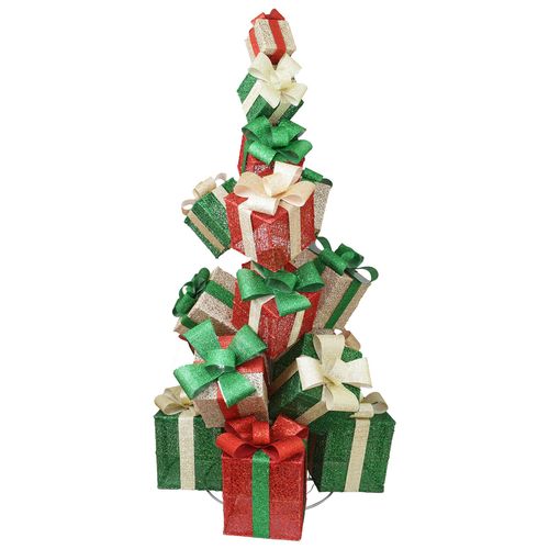Luxzone 188cm Multi-Colour Pre-Lit Giftbox Tower - Bunnings New Zealand