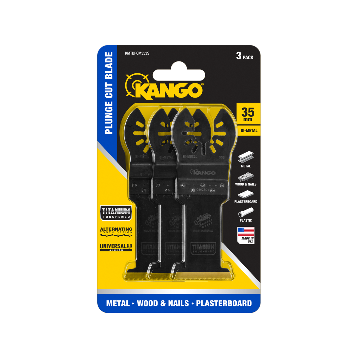 Kango 35mm Bi-Metal Plunge Cut Multi Tool Blade - 3 Pack - Bunnings ...