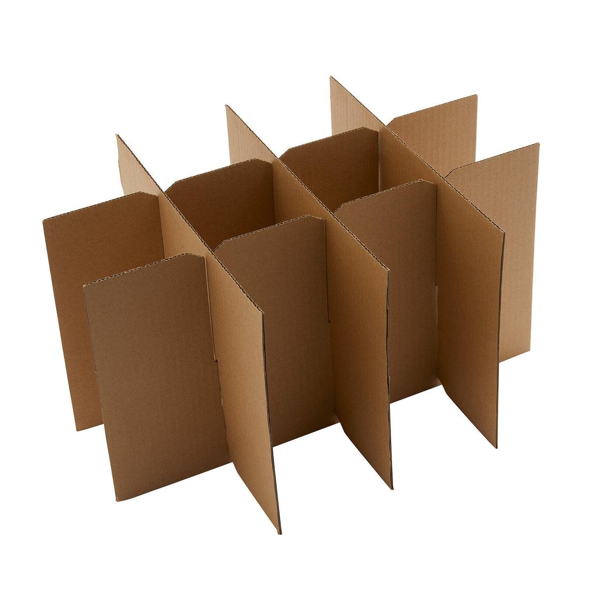 Wrap & Move 240 x 325 x 200mm 12 Bottle Wine Divider Carton Insert ...