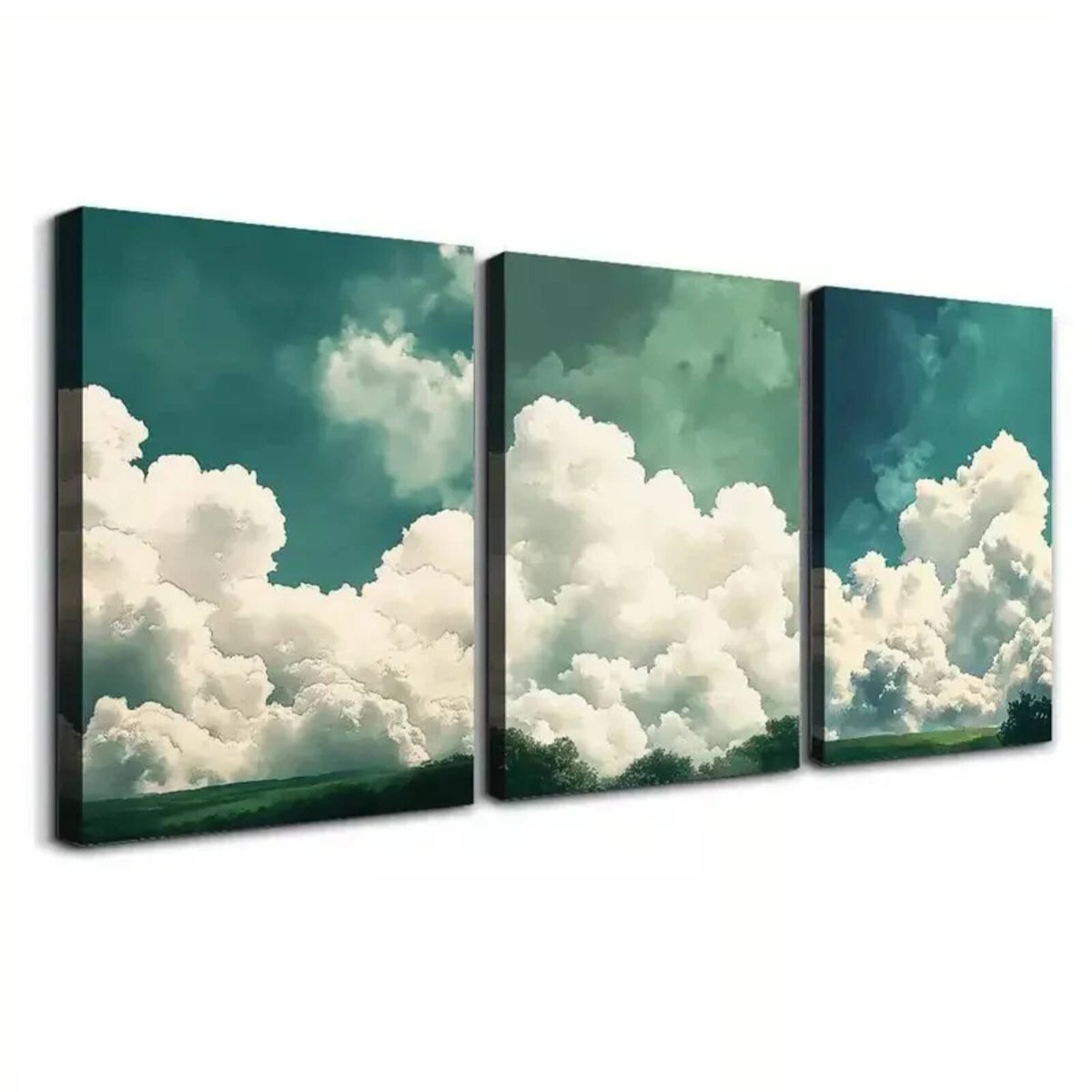 3pcs Floofy Clouds Under The Afternoon Print 100% Australian Made 3 x ...