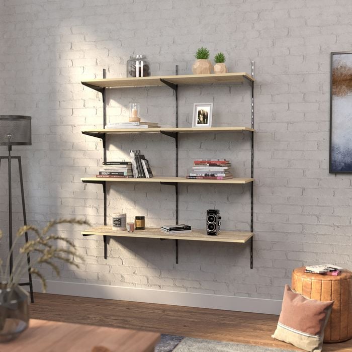 Flexi Storage Home Solutions 900 x 16 x 400mm Oak Shelf - Bunnings New ...