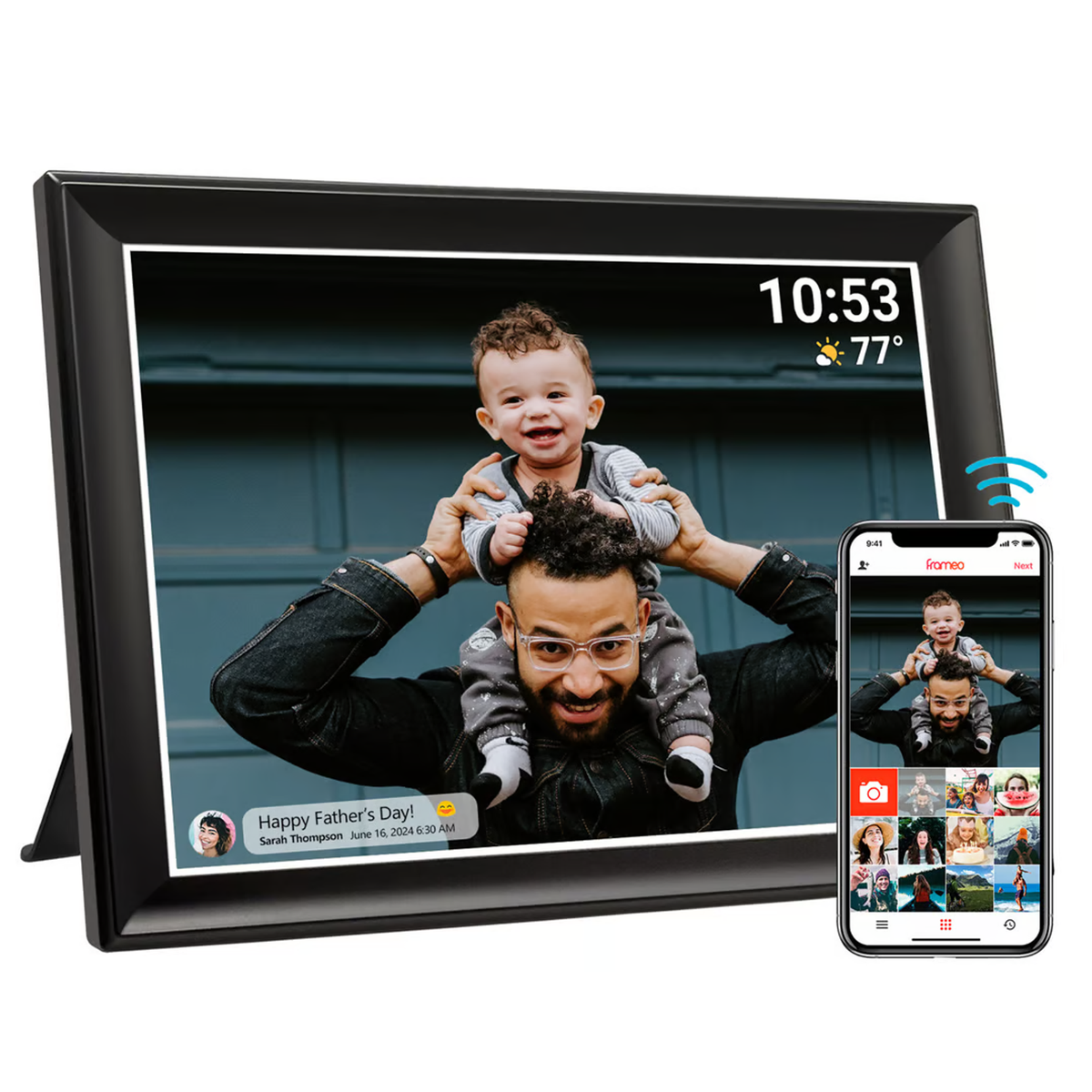 Nivo 10.5" FHD Frameo Wi-Fi Frame - Black - Bunnings Australia