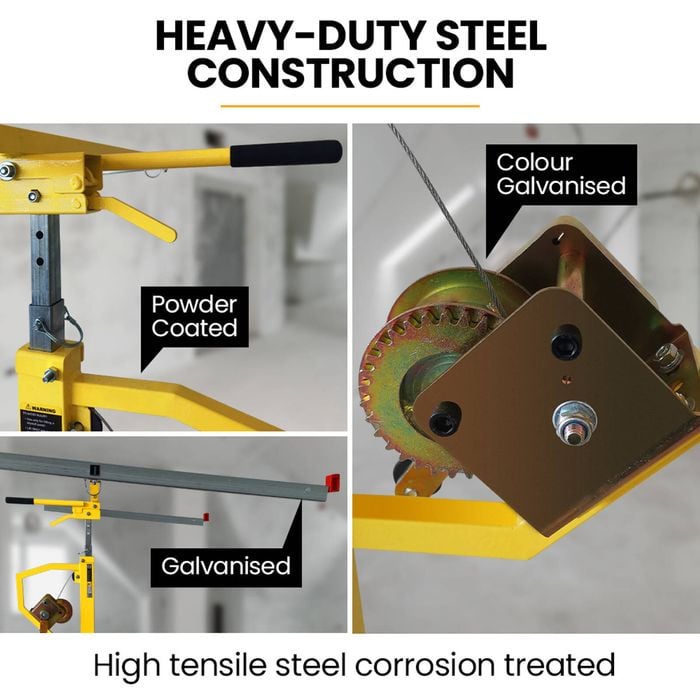 UNIMAC Drywall & Panel Lifter, 1200 x 3600 68kg Max Gyprock Sheet ...