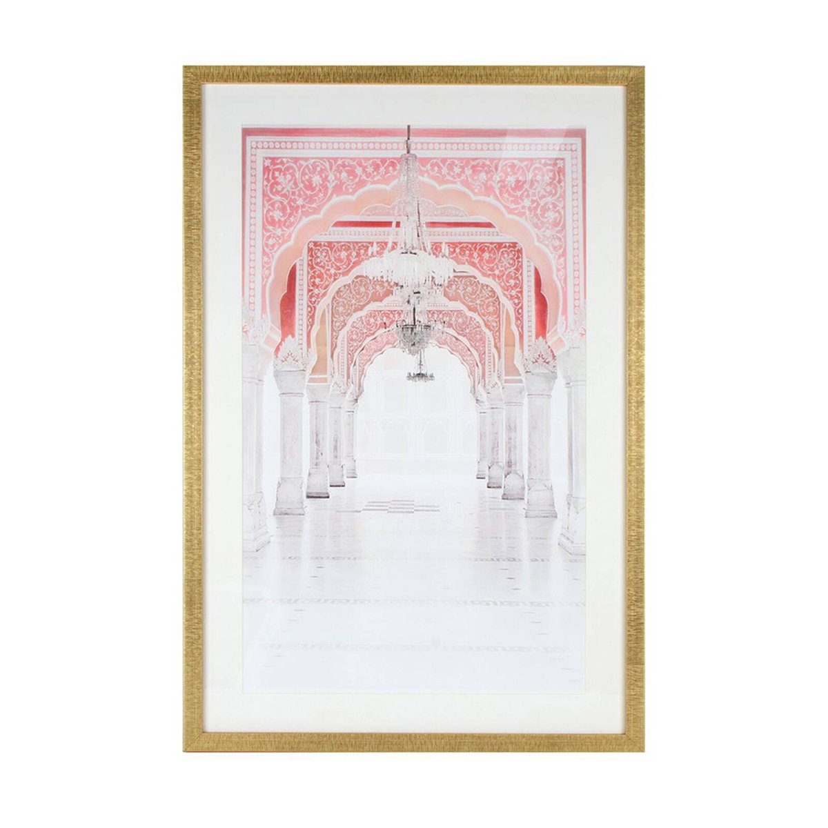Maine & Crawford Brielle 90x60cm Vestibule Art w/ Glass Gold PS Frame ...