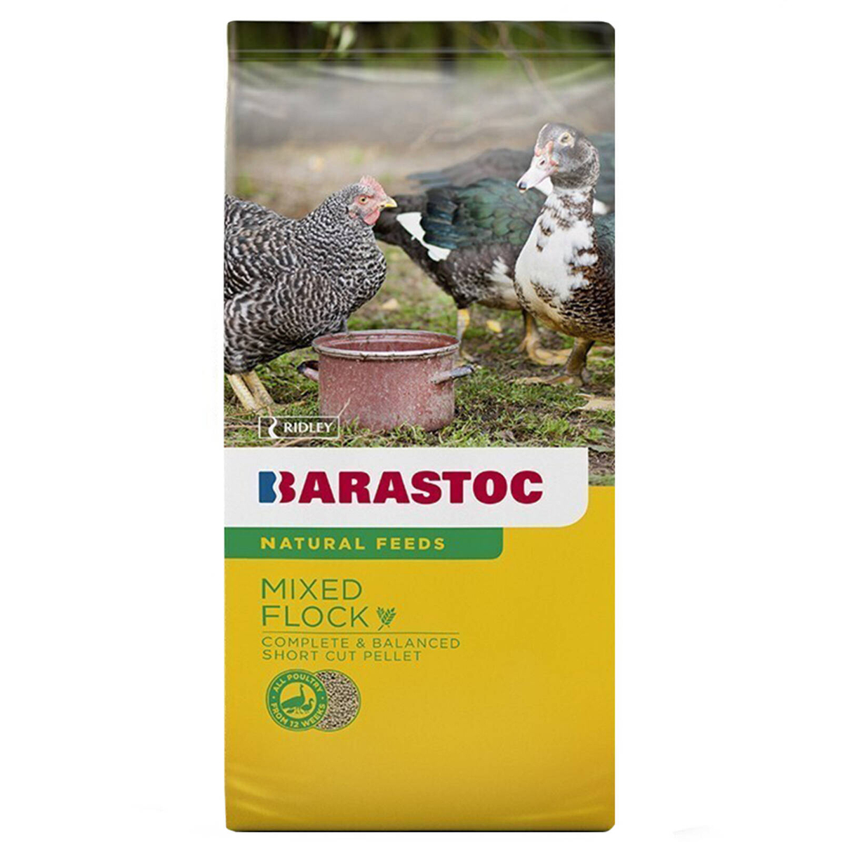 Barastoc Mixed Flock Bird Fowl Chicken Duck Quail Feed 20kg - Bunnings ...