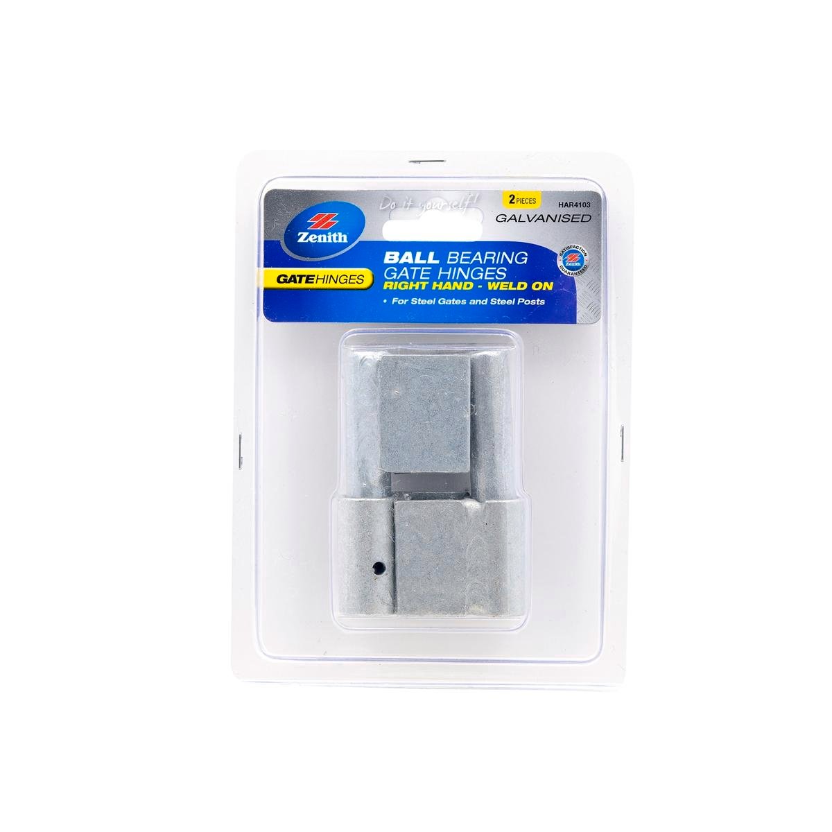 Zenith Galvanised Right Hand Ball Bearing Gate Hinges - 2 Pack ...