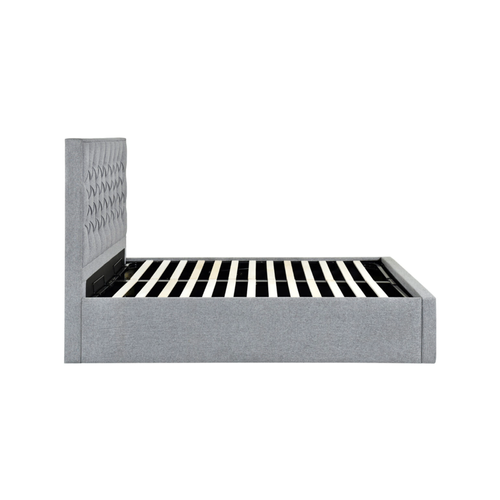 William Gas lift Bed Queen - Oshi Standard Fabric - Color Pebble ...